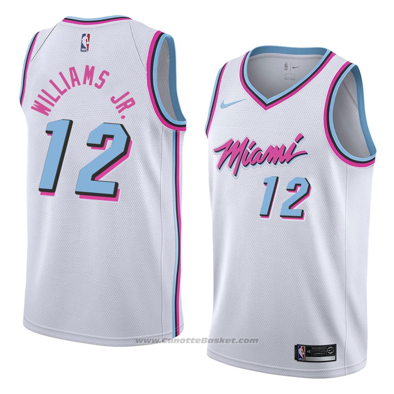 Maglia Miami Heat Matt Williams Jr. #12 Citta 2018 Bianco Poco Prezzo