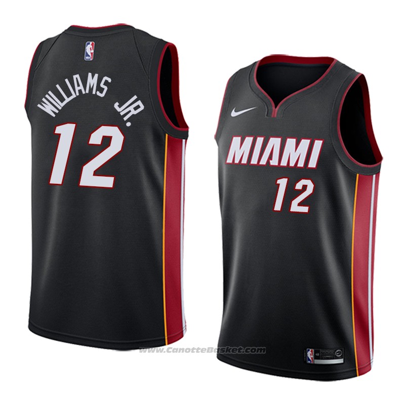 Maglia Miami Heat Matt Williams Jr. #12 Icon 2018 Nero Poco Prezzo