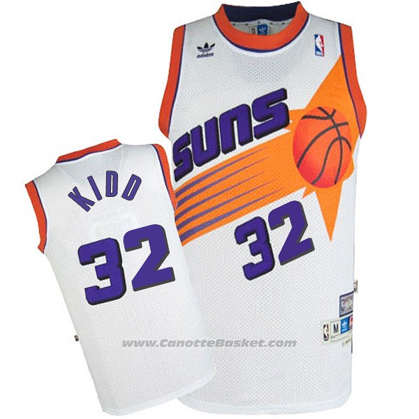 Maglia Phoenix Suns Jason Kidd #32 Retro Bianco Poco Prezzo